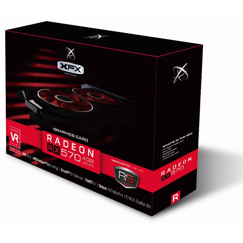 4GB XFX Radeon RX 570 Black Edition Aktiv PCIe 3.0 x16 (Retail) - RX ...